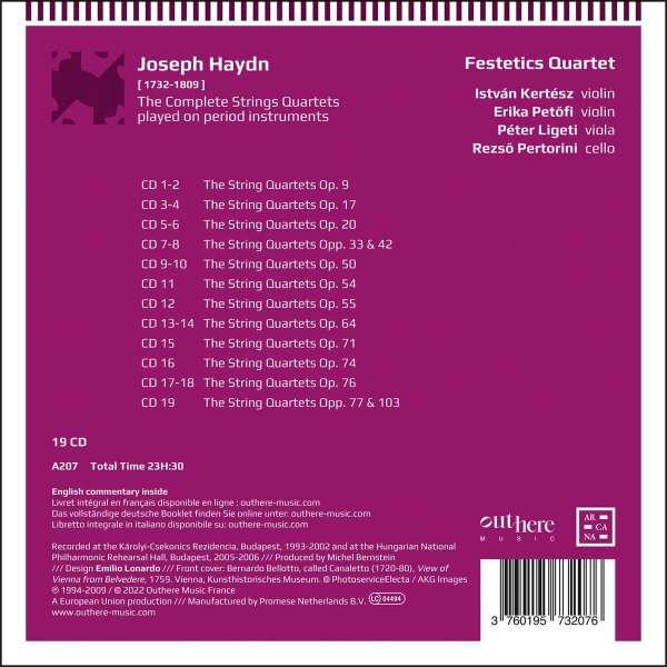 Haydn: Complete String Quartets - Festetics Quartet | TYQmusic
