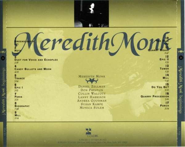 Meredith Monk - Beginnings | TYQmusic