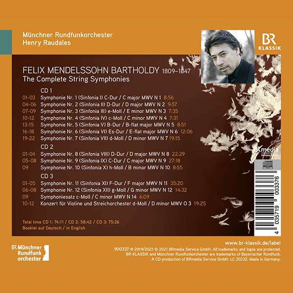 Mendelssohn: Complete String Symphonies - Henry Raudales | TYQmusic